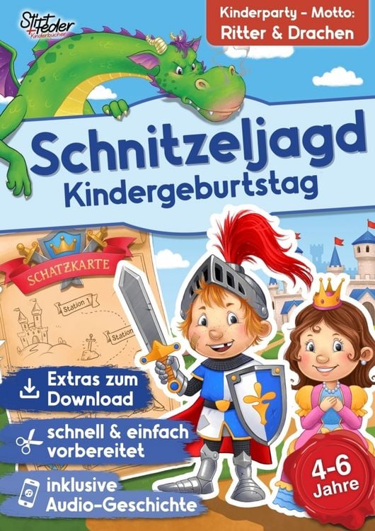"Schnitzeljagd Kindergeburtstag mit Audio-Geschichte "Ritter Rumpel und ...