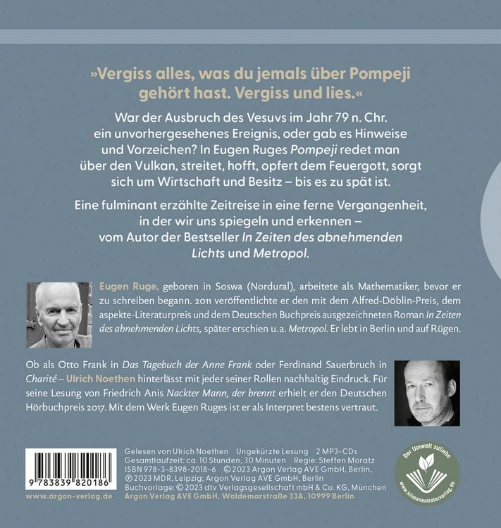 "Pompeji oder Die fünf Reden des Jowna" als Hörbuch-CD kaufen