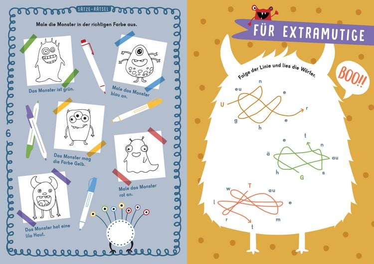 "Leserätsel für mutige Kinder - Die Monster sind los! - ab 6 Jahren ...