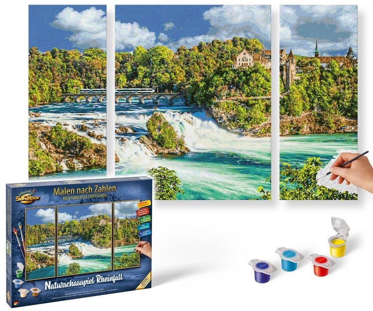 Schipper 609260888 - Malen nach Zahlen, Naturschauspiel Rheinfall, Triptchon kaufen - Spielwaren ...