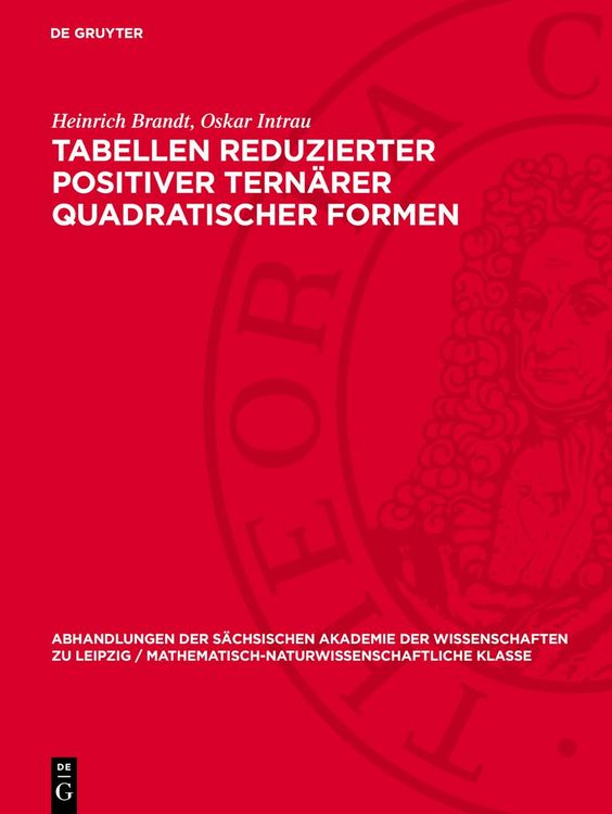 "Tabellen reduzierter positiver ternärer quadratischer Formen" online ...