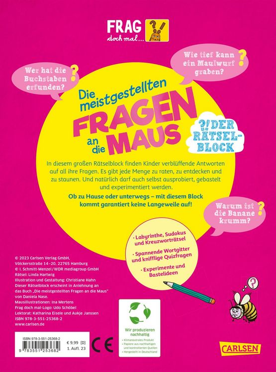 "Frag doch mal ... die Maus: Die meistgestellten Fragen an die Maus ...