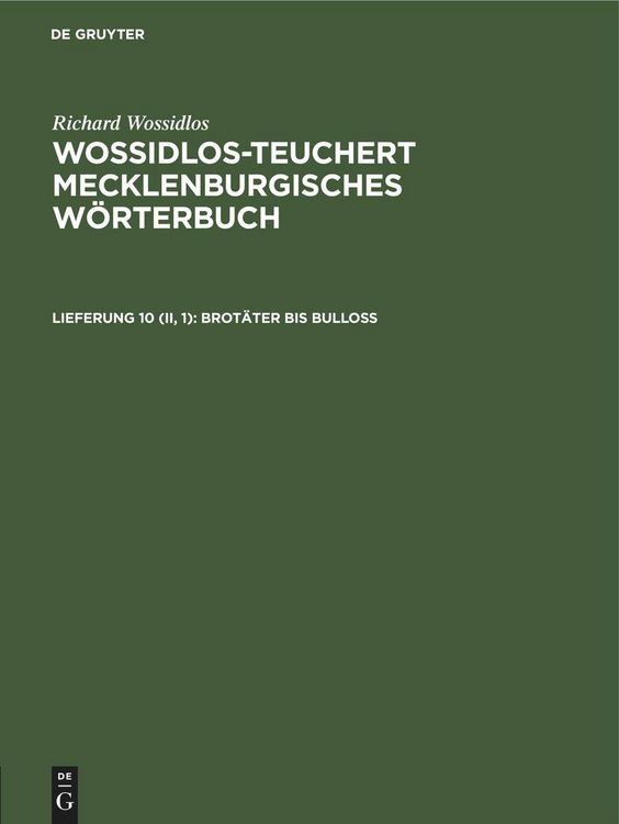"Brotäter bis Bulloss" online kaufen