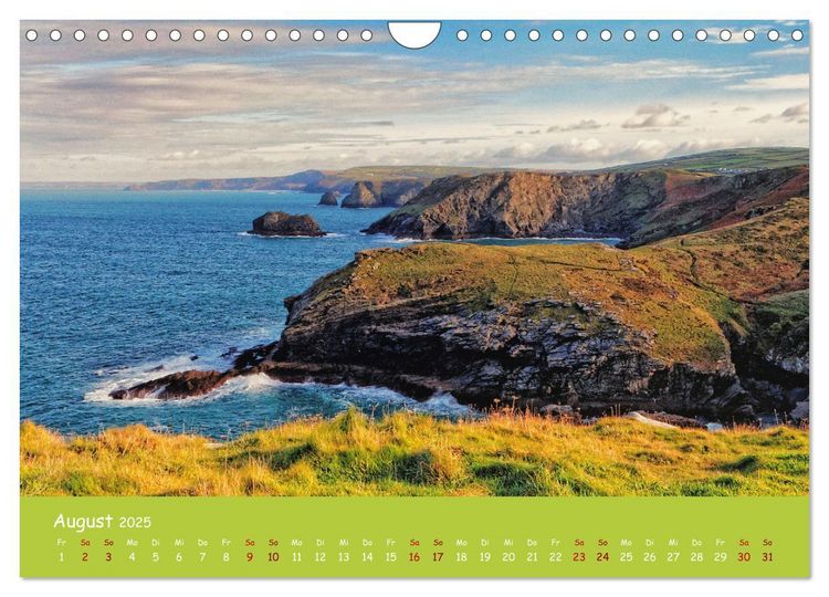 Cornwall - Einzigartig (Wandkalender 2025 DIN A4 quer), CALVENDO ...