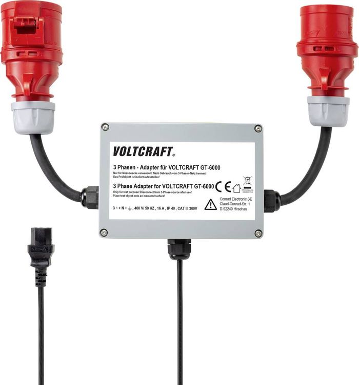 VOLTCRAFT VC GT 6001 16A Messadapter Messadapter 3-phasig CEE 16A 1St ...