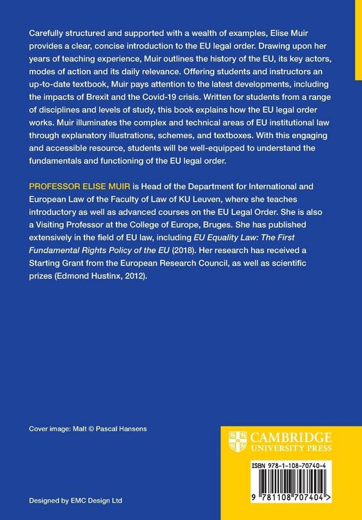 "An Introduction to the EU Legal Order" von Elise Muir Buch auf ...