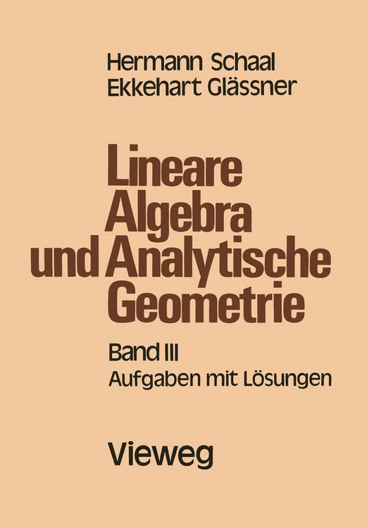 "Lineare Algebra und Analytische Geometrie" online kaufen