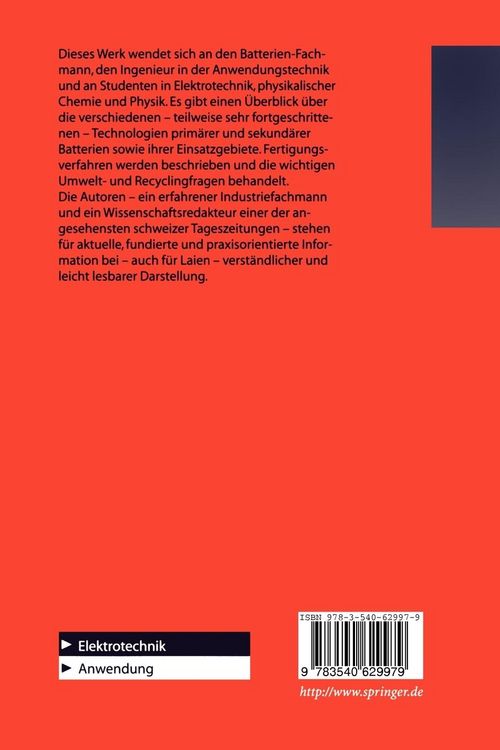 "Batterien und Akkumulatoren" von Lucien F. Trueb bei bücher.de bestellen