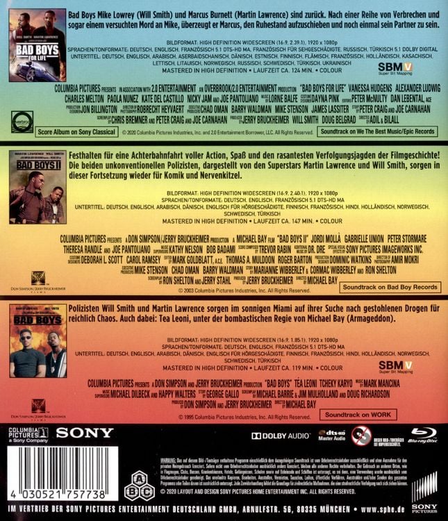 "Bad Boys 1-3 [3 BRs]" auf Blu-ray - jetzt bei bücher.de bestellen