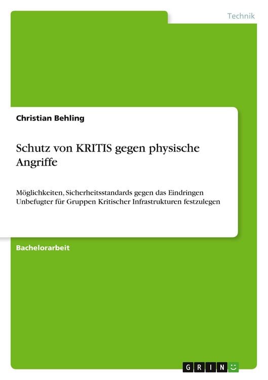 "Schutz von KRITIS gegen physische Angriffe" online kaufen