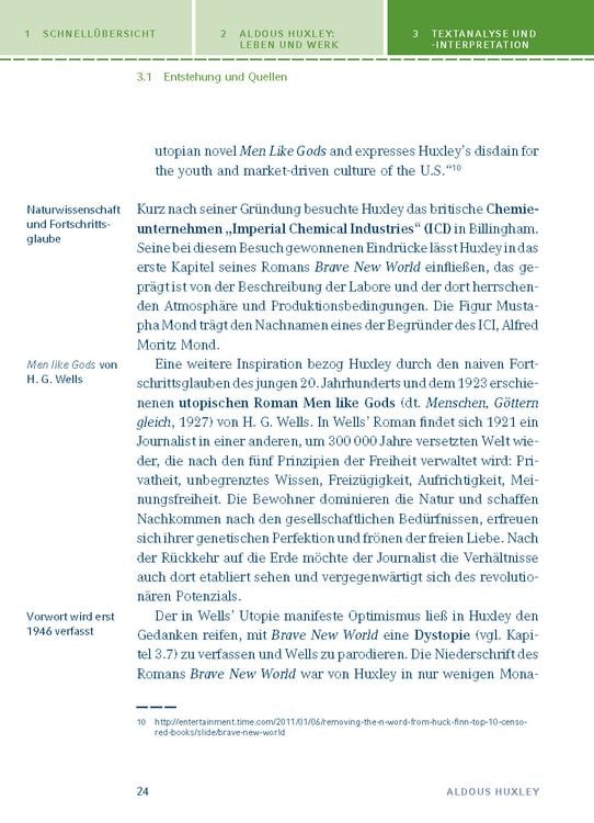 Brave New World - Schöne neue Welt von Aldous Huxley - Textanalyse und ...
