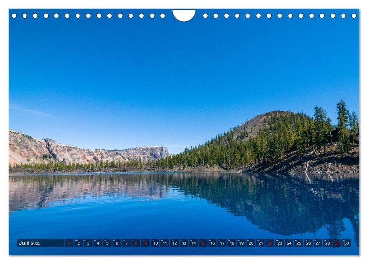 "Crater Lake - Oregons blauer Vulkansee (Wandkalender 2025 DIN A4 quer ...