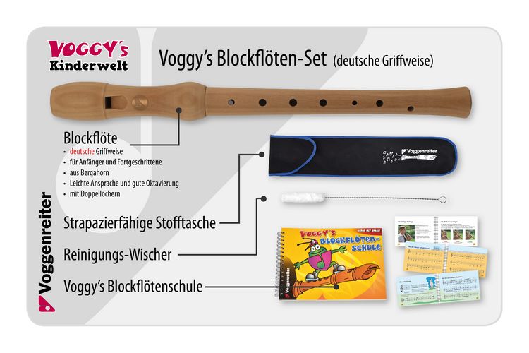 Voggy's Kinderwelt - Voggys Blockflöten-Set, deutsche Griffweise kaufen ...