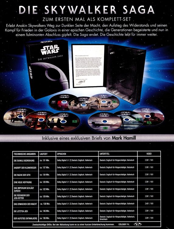 'Star Wars 1-9 - Die Skywalker Saga [9 DVDs]' von 'George Lucas' - 'DVD'