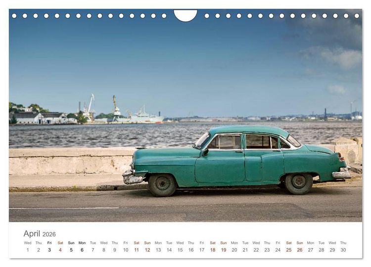 "Cuban Cars (Wall Calendar 2026 DIN A4 landscape), CALVENDO 12 Month ...
