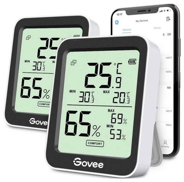Govee Bluetooth Thermometer Hygrometer with Screen Funk-Thermo ...