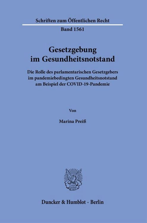 "Gesetzgebung im Gesundheitsnotstand" online kaufen