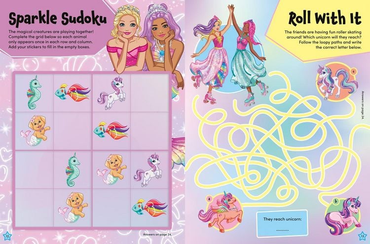 "Barbie Unicorn Magic Sticker Activity Book" auf Englisch kaufen