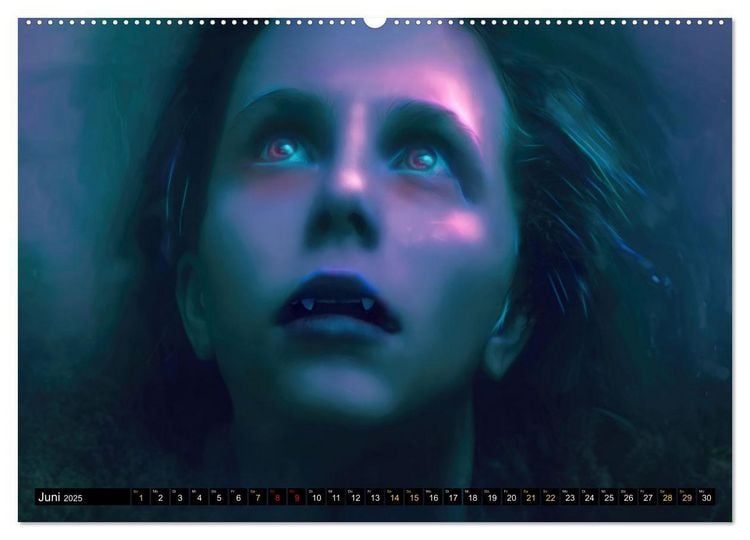 "Vampire Kreaturen der Dunkelheit (Wandkalender 2025 DIN A2 quer ...