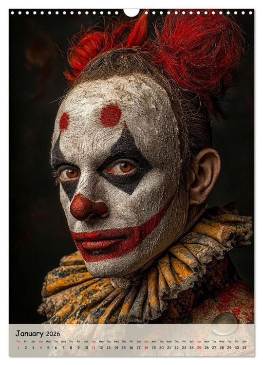 "Circus Faces (Wall Calendar 2026 DIN A3 portrait), CALVENDO 12 Month ...