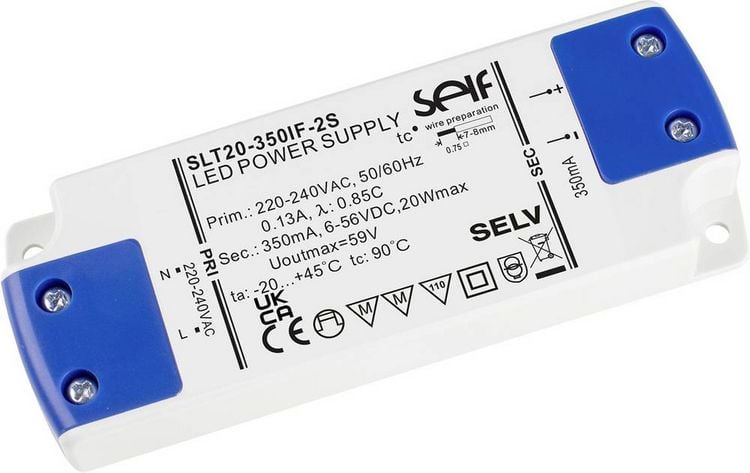 Self Electronics SLT20-350IF-2S LED-Trafo 20W 0.35A 6 - 56V nicht ...