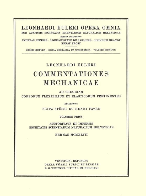 "Commentationes mechanicae. Principia mechanica" online kaufen