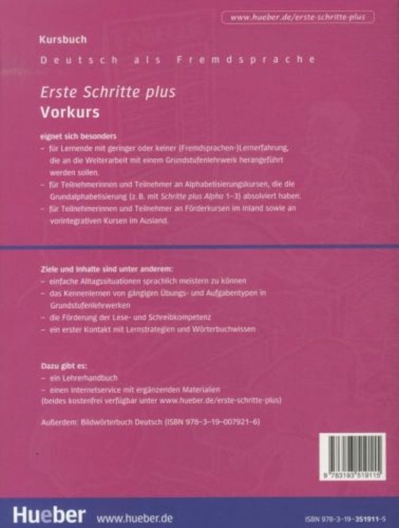 Erste Schritte plus - Vorkurs. Kursbuch online bestellen