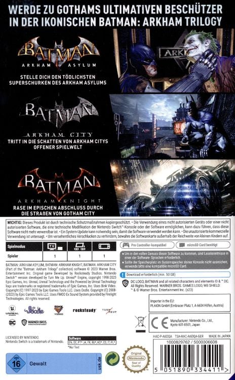 Nintendo switch batman store