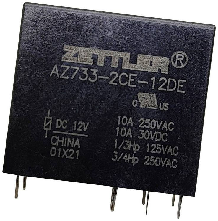 Zettler Electronics AZ733-2CE-24DE Printrelais 24 V/DC 12A 2 Wechsler ...