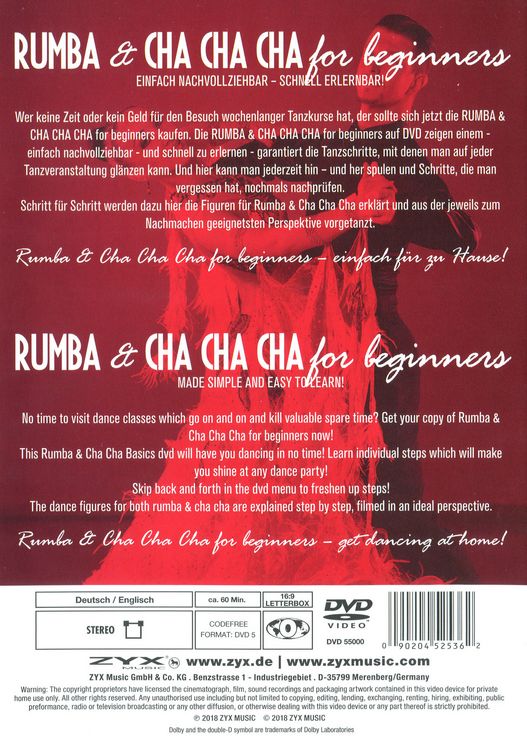 Rumba & Cha Cha Cha for Beginners - Tanzen leicht gemacht - DVD | Thalia
