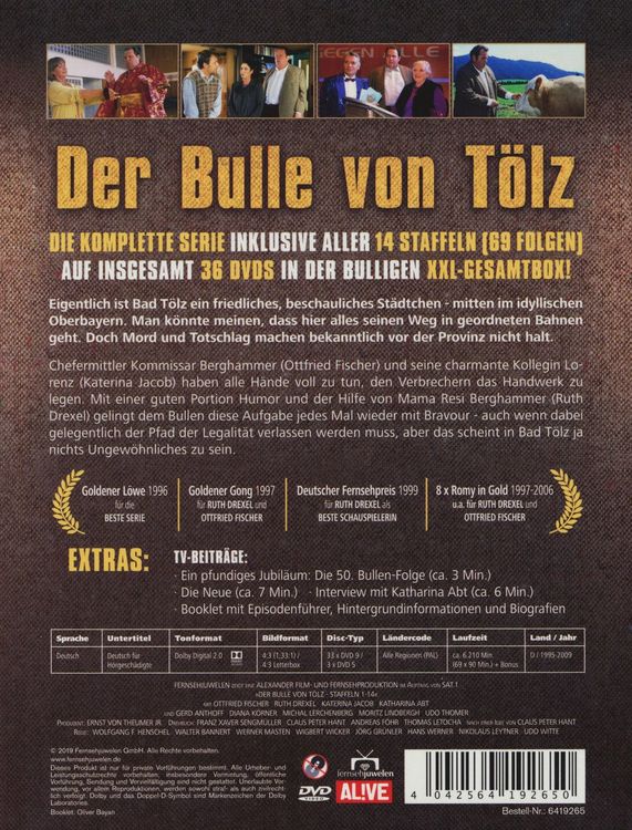 Der Bulle von Tölz - Komplettbox Staffeln 1-14 (Alle 69 Folgen) (36 DVDs) (Fernsehjuwelen) von ...