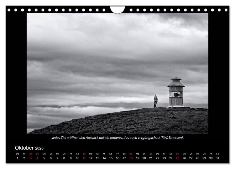 "Schwarz-Weis(s)heiten (Wandkalender 2026 DIN A4 quer), CALVENDO ...
