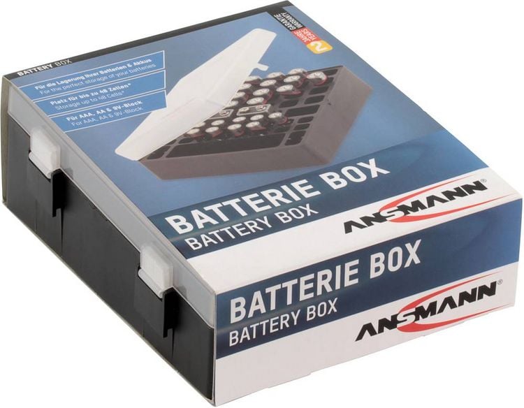 Ansmann Batterijbox 48 Batteriebox 48x Micro (AAA), Mignon (AA), 9 V ...