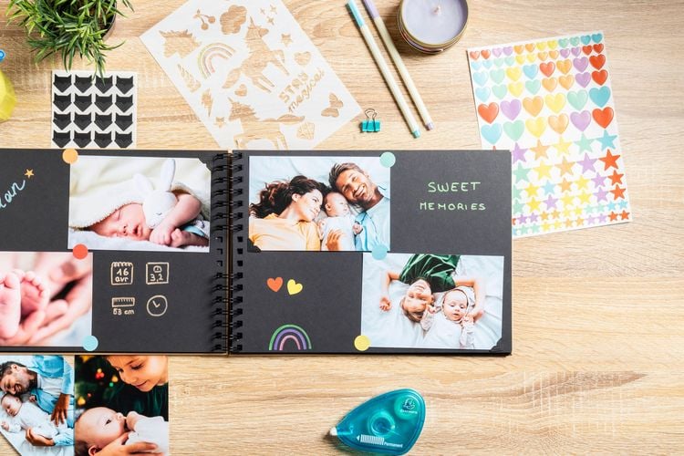 "Set Scrapbooking, Album 32x22cm, Kraft, Scrap' Addict" online kaufen