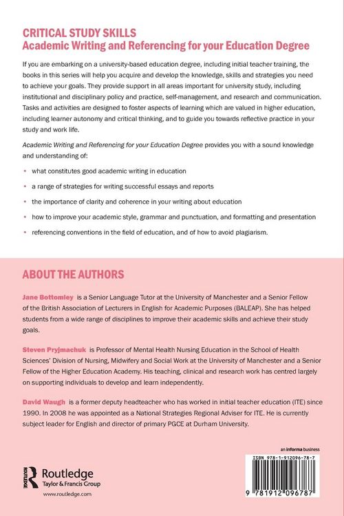 Academic Writing and Referencing for your Education Degree - Englische ...