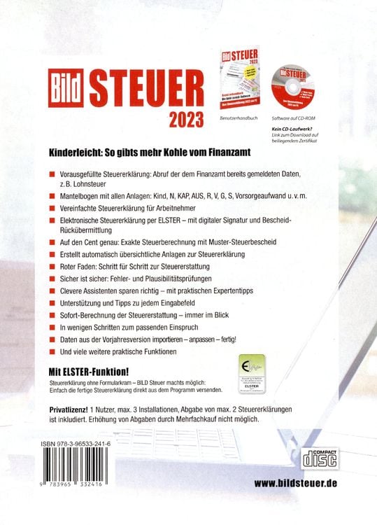 Bild Steuer 2023 (für Steuerjahr 2022) - Die Geld-zurück-Software ...