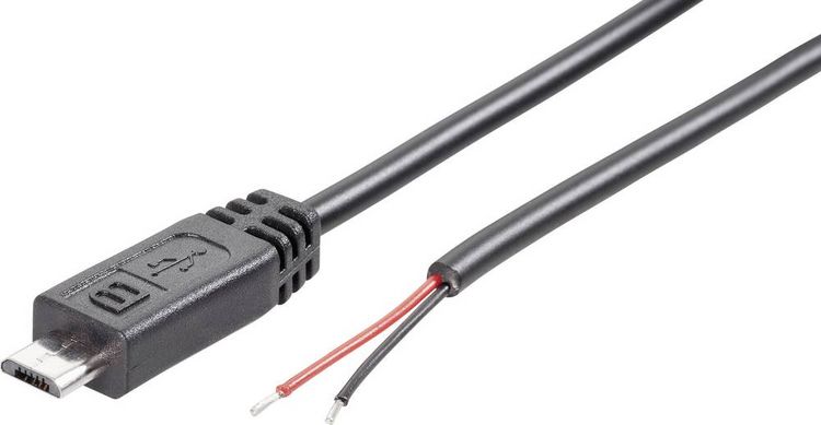 Konfektionierter Micro USB-B Stecker mit offenem Kabelende Stecker ...