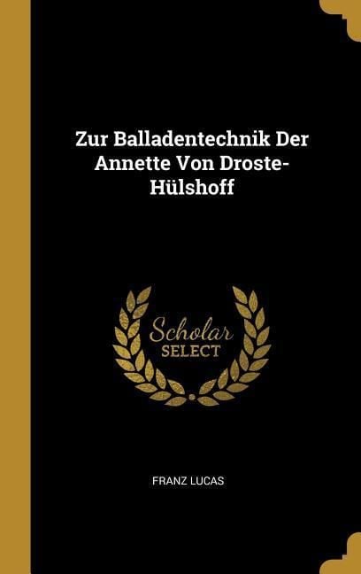 "Zur Balladentechnik Der Annette Von Droste-Hülshoff" online kaufen
