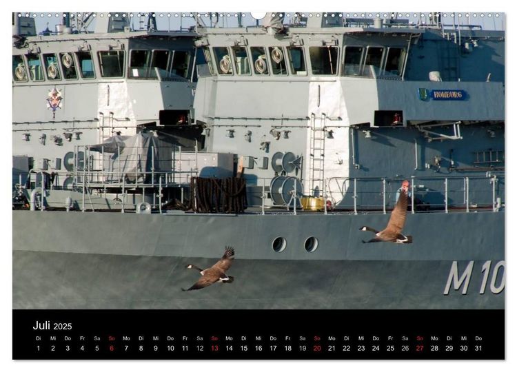 'Marinestützpunkt Kiel (hochwertiger Premium Wandkalender 2025 DIN A2 ...