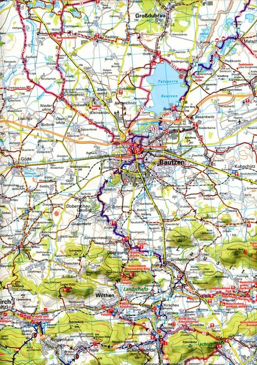 "ADFC-Regionalkarte Oberlausitz - Lausitzer Seen, 1:75.000, mit ...