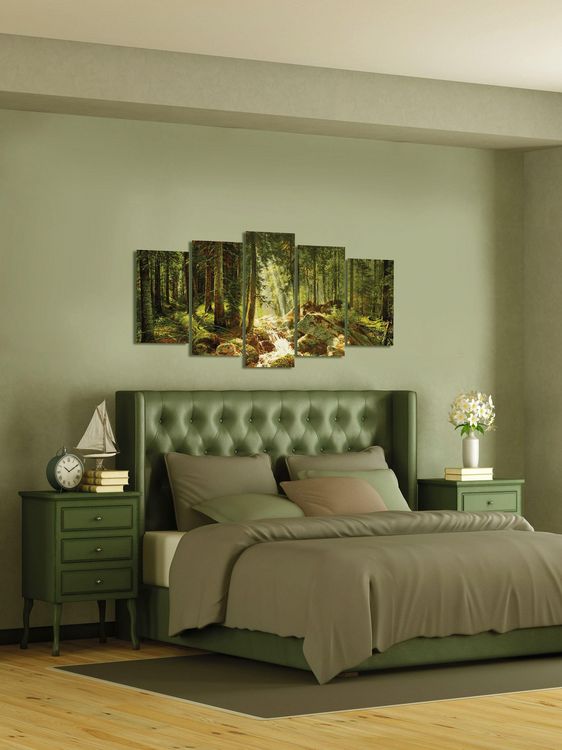 Schipper 609450832 - Malen nach Zahlen, Unser Wald, Polyptychon, 132 x 72 cm . Spielwaren ...