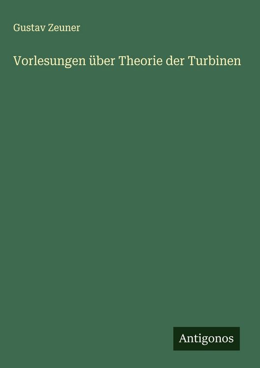 "Vorlesungen über Theorie der Turbinen" online kaufen