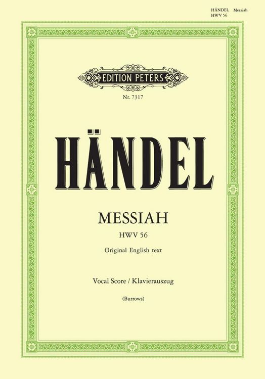 "Messiah [Der Messias] HWV 56 / URTEXT" von Georg Friedrich Händel bei ...
