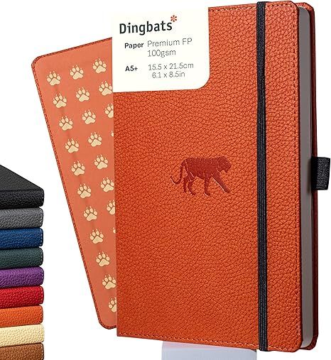"Dingbats* Wildlife A5 Orange Tiger Notebook - Dotted" auf Englisch kaufen