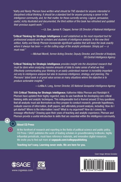 "Critical Thinking for Strategic Intelligence" auf Englisch kaufen