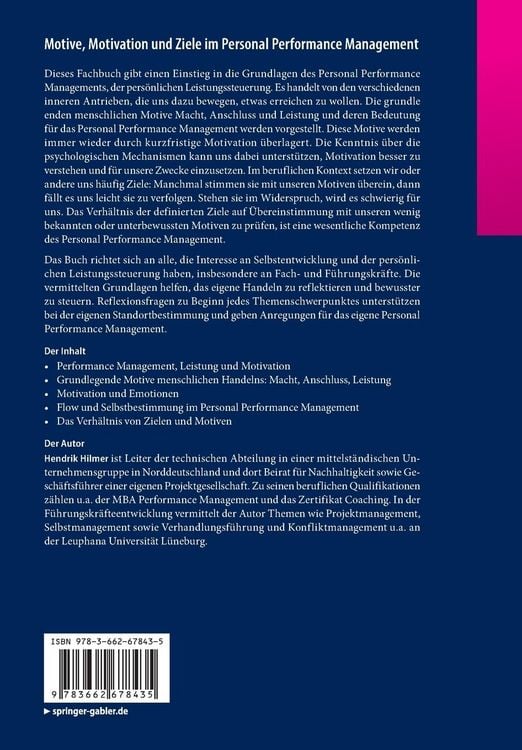 "Motive, Motivation und Ziele im Personal Performance Management ...