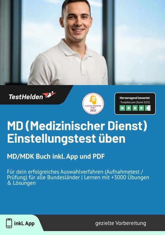 "MD (Medizinischer Dienst) Einstellungstest üben: MD/MDK Buch inkl. App ...