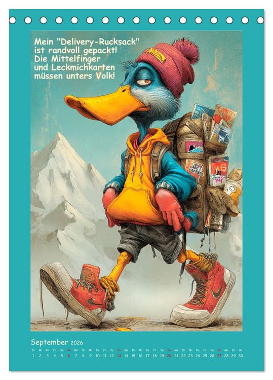 "Quack Attacke. Enten außer Kontrolle (Tischkalender 2026 DIN A5 hoch ...