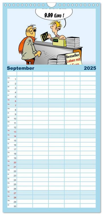 Familienplaner 2025 - Trumix Cartoons - Dumm gelaufen mit 5 Spalten (Wandkalender, 21 x 45 cm ...