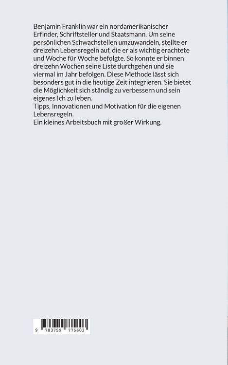 "Die Benjamin-Franklin-Methode" online kaufen